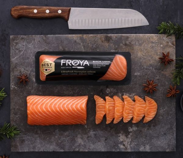 *PRE-ORDER FOR 21 DEC* Frøya Sashimi Salmon BackLoin – 180g – Norgesfoods